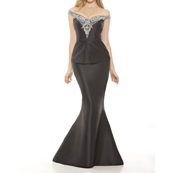 ELENA ELIAS | Dresses | New Elena Elias Off Shoulder Trim Dress With ...